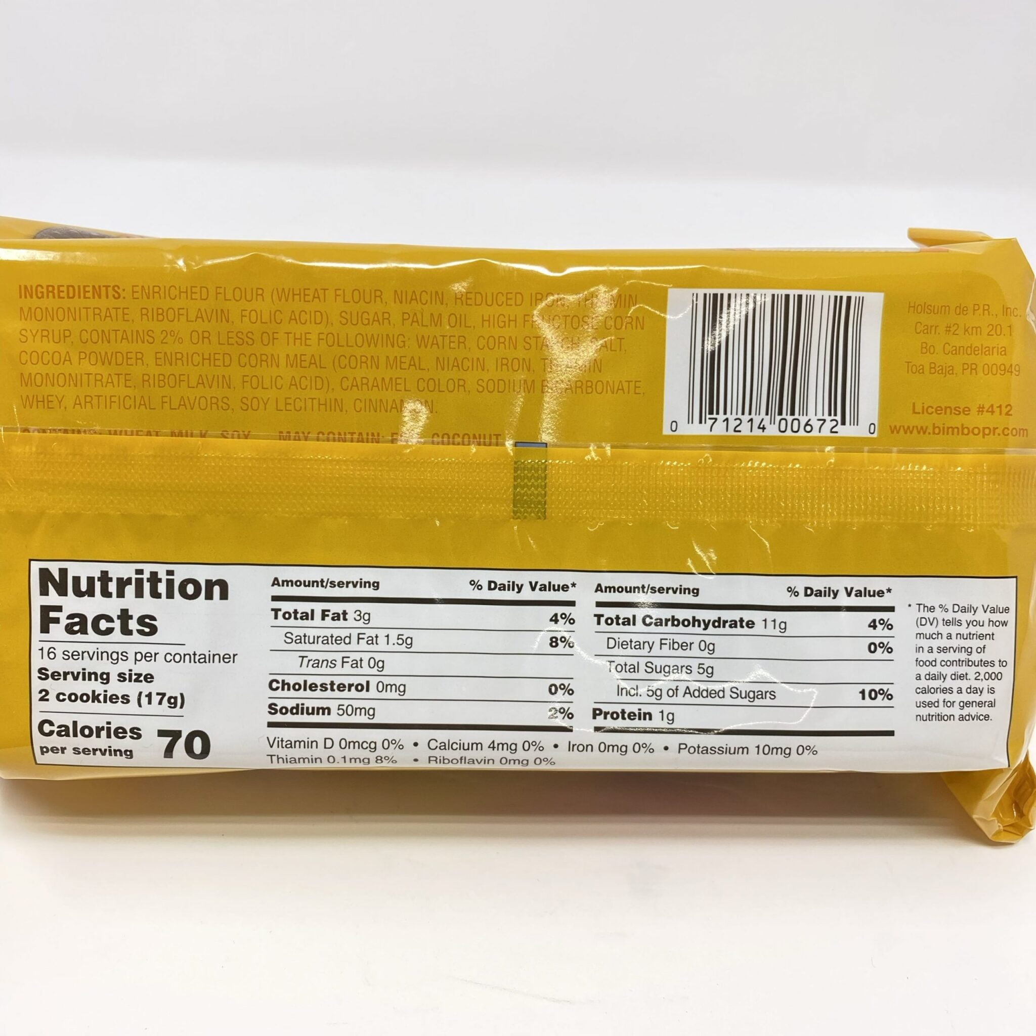 Galletas Bimbo Duplex - Vainilla y Chocolate - Antojo Boricua