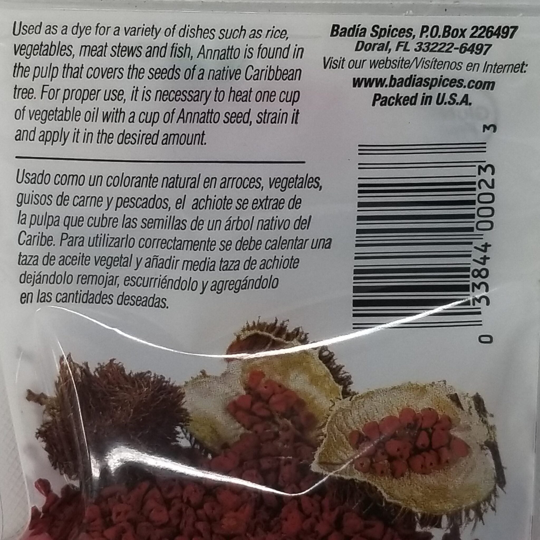 Semillas de Achiote (Annatto Seeds) - Badia - 1 oz - Antojo Boricua