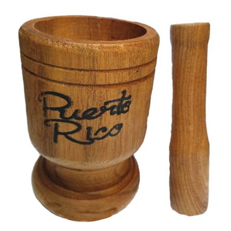 Pilon de Madera Puerto Rico - Medium Wooden Mortar & Pestle - Antojo ...