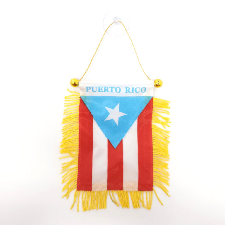 Bandera Puerto Rico Azul Cielo Para Carro - Flag Mini Banner - Antojo ...