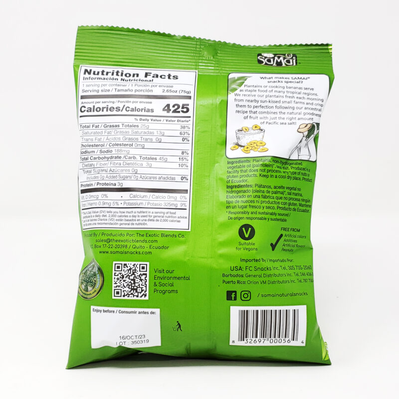 Platanutres Pacific Sea Salt - Samai - 2.65 Oz - Antojo Boricua